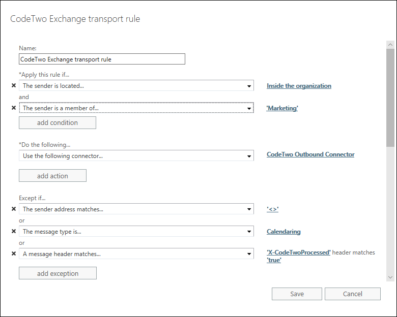 How to manually edit an existing transport rule to add or remove users ...