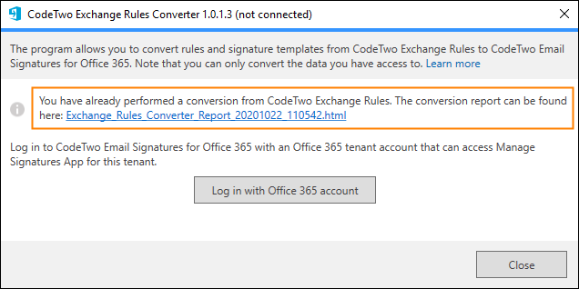 CodeTwo Exchange Rules Converter