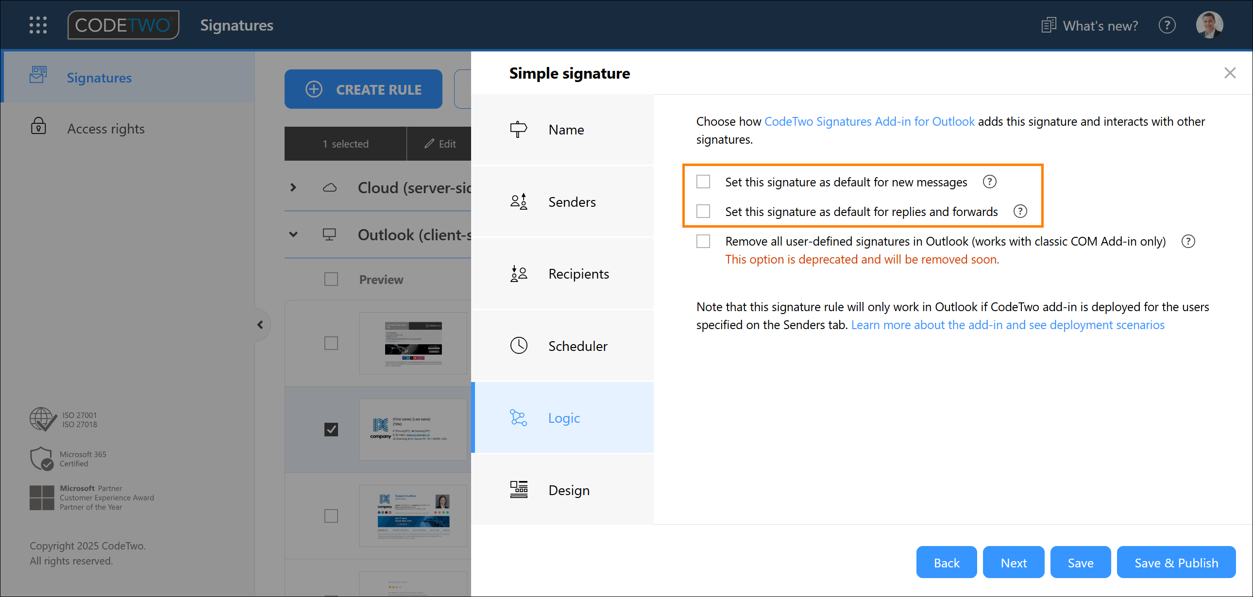 How CodeTwo Outlook add-in's signature adding options affect Outlook’s ...