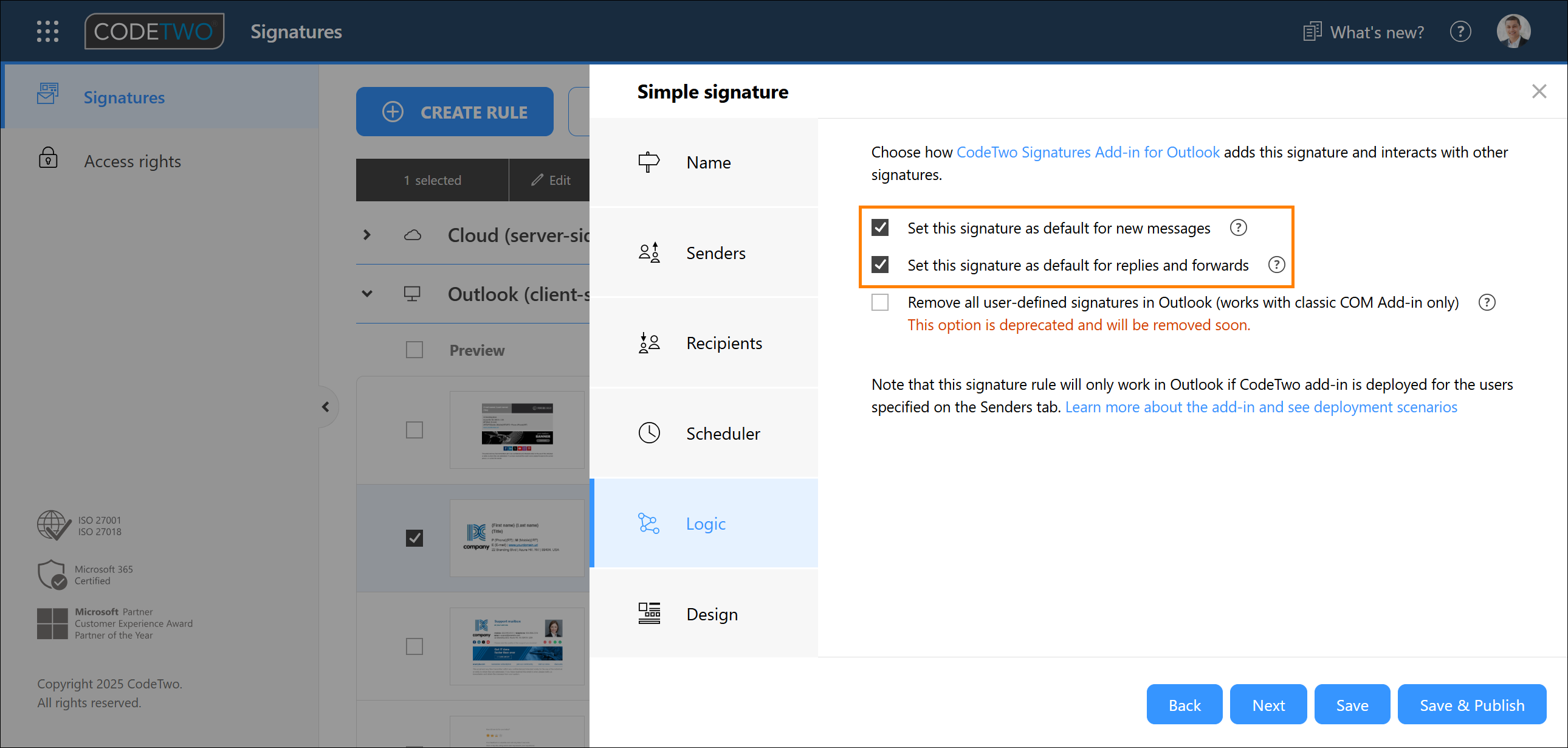 How CodeTwo Outlook add-in's signature adding options affect Outlook’s ...