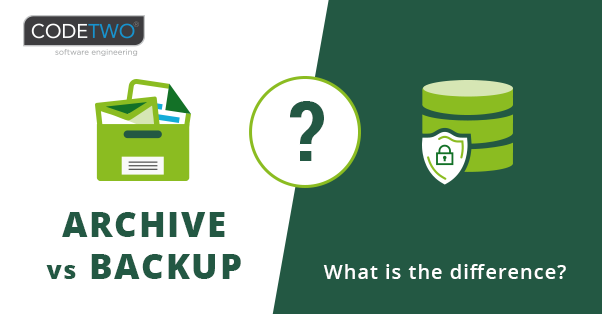 Archive vs backup - what is the difference? | Infographic Archive vs backup - what is the difference? | Infographic