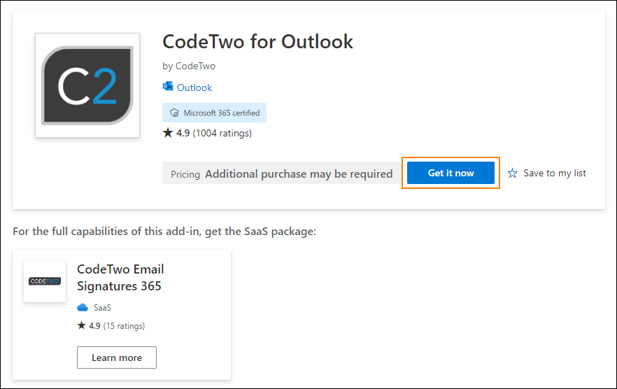 Get Started Deploy Outlook Add In Modern Web Add In Codetwo Email Signatures 365 Users Manual