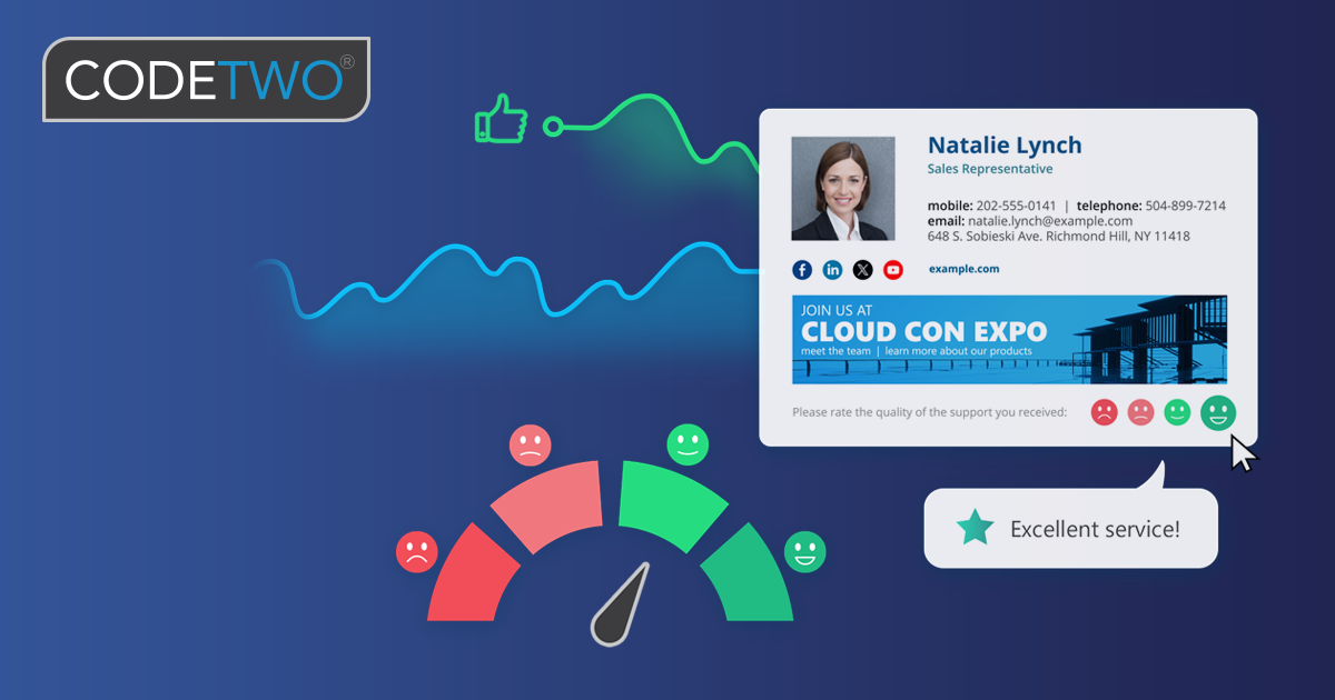 CodeTwo One-click surveys - Test now in 10 seconds