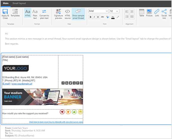 Email signature management in Microsoft 365 & Office 365