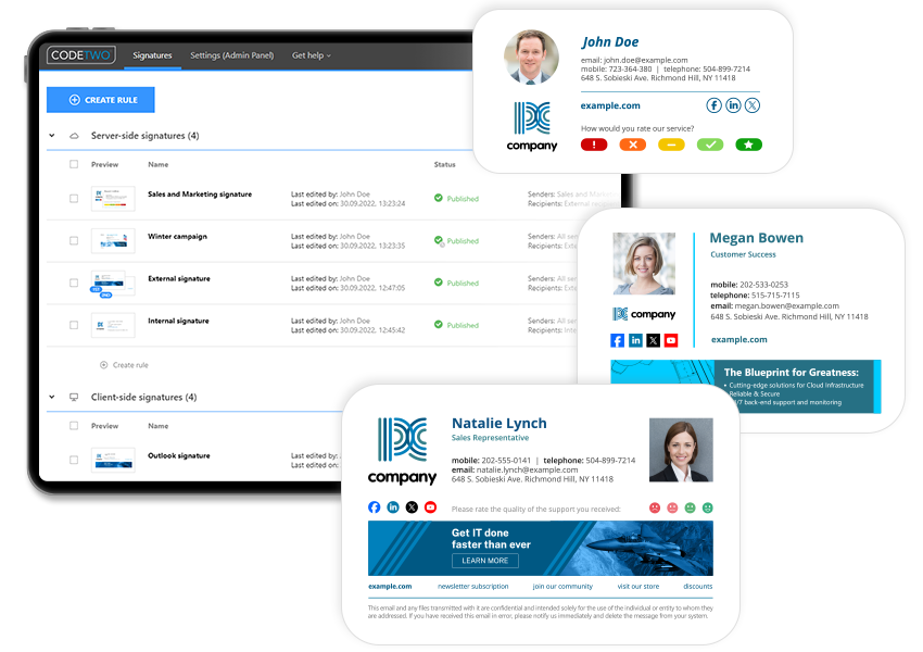 Complete control of Office 365 email signatures