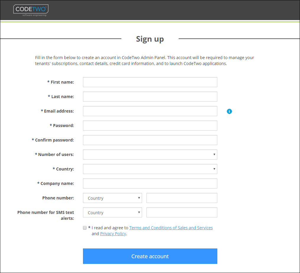Get started - Create a CodeTwo account | CodeTwo Email Signatures for ...