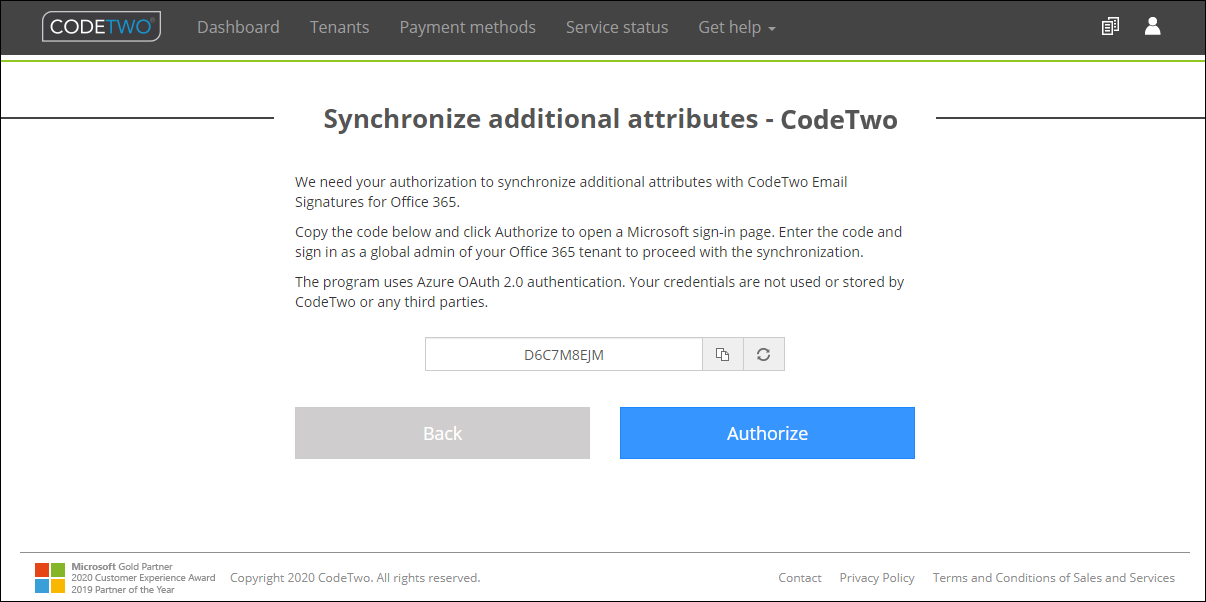 Tenant management - User AD attributes & Tokens | CodeTwo Email ...