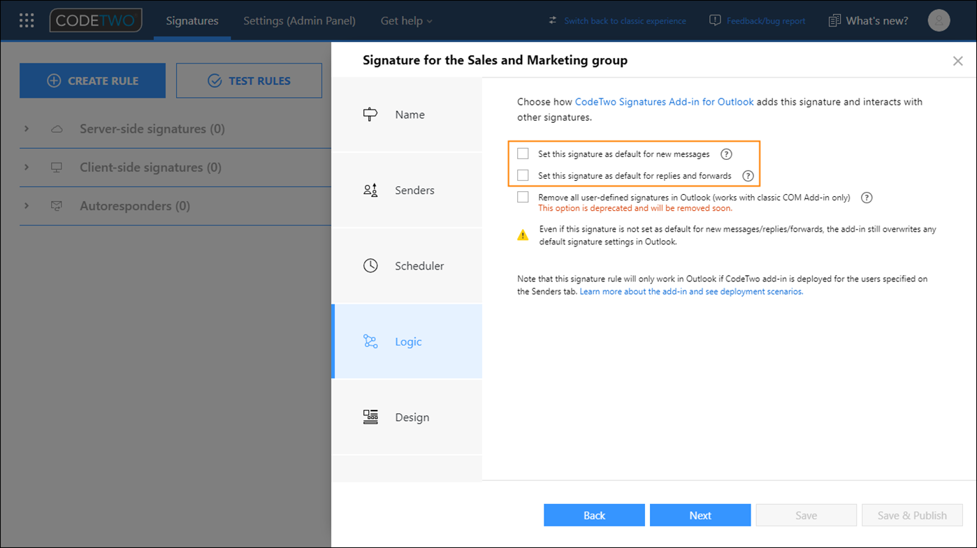 Examples of use - Email signatures - Use signatures with shared/group mailboxes | CodeTwo Email ...