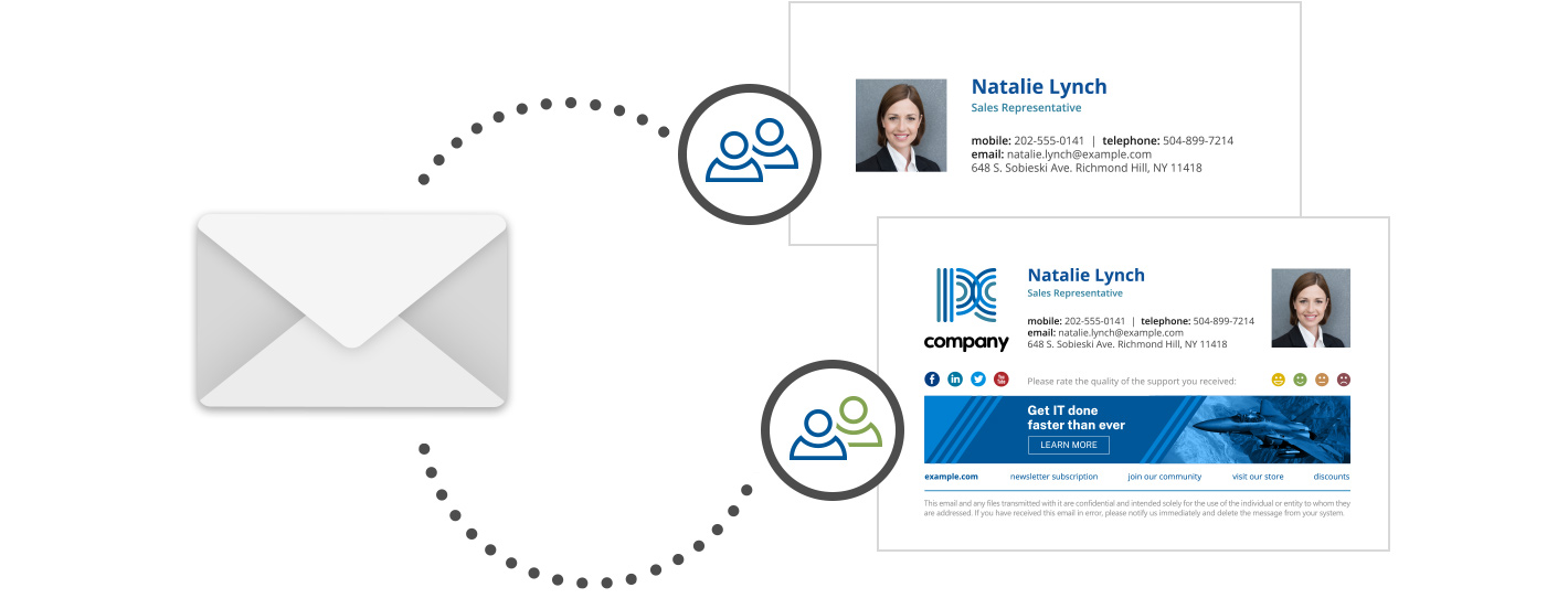 CodeTwo Email Signatures 365 – Examples of use
