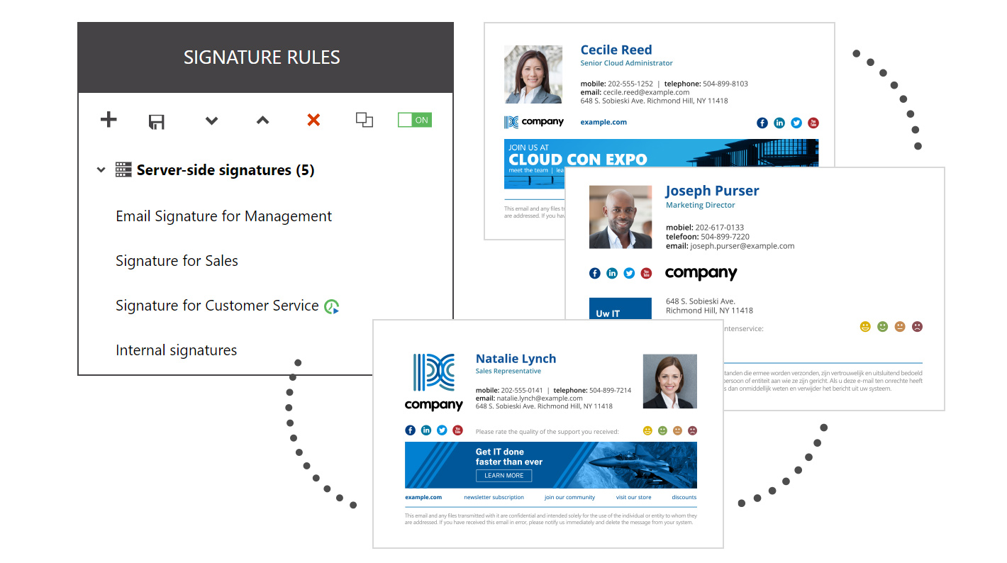 CodeTwo Email Signatures for Office 365 – Examples of use
