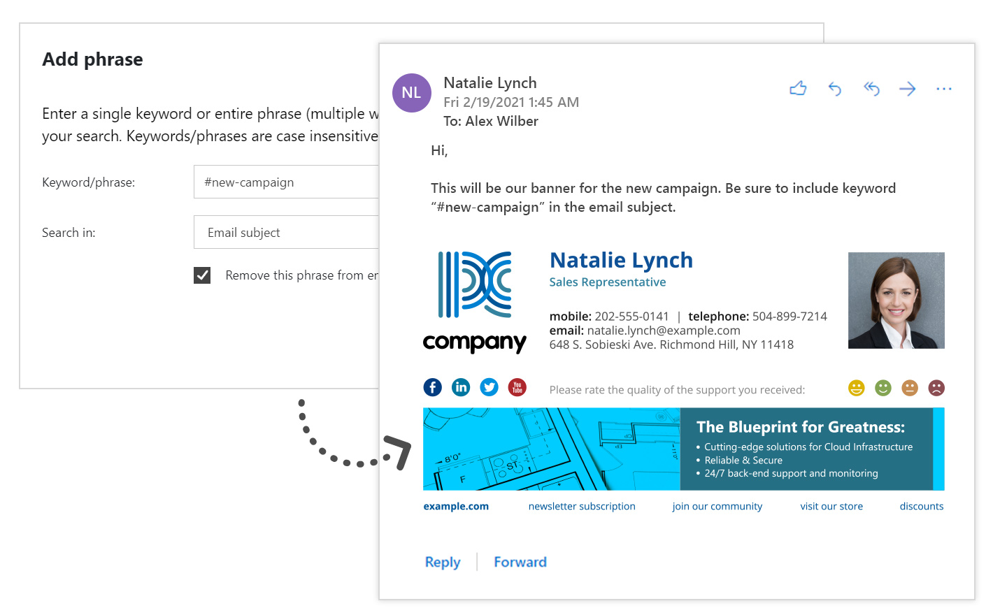 CodeTwo Email Signatures 365 – Examples of use