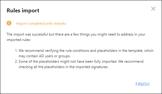 Email signatures - Import/export rules | CodeTwo Email Signatures 365 ...