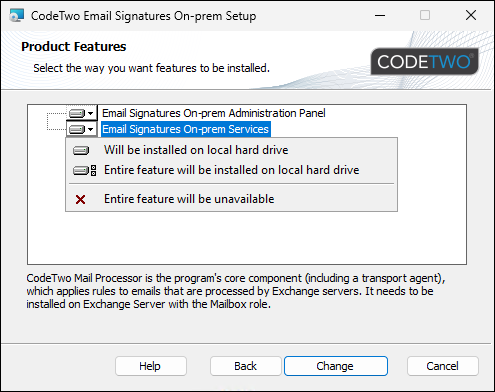 Installation - Installation process | CodeTwo Email Signatures On-prem ...