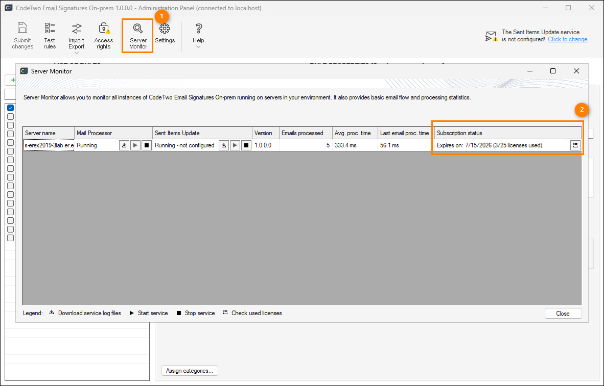 Licensing | CodeTwo Email Signatures On-prem User's manual