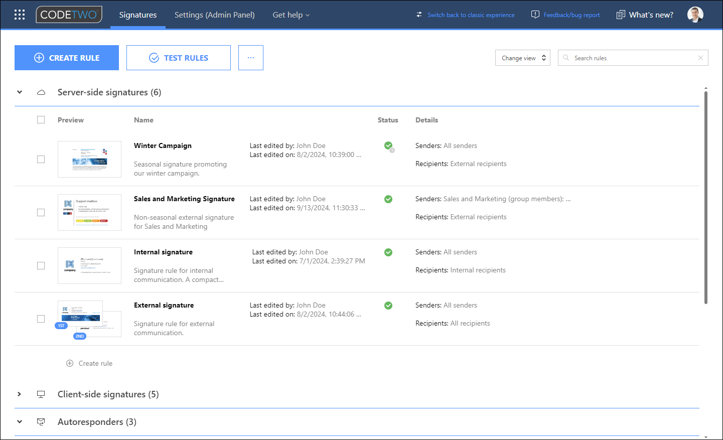 Email signatures - Signatures app | CodeTwo Email Signatures 365 User's ...