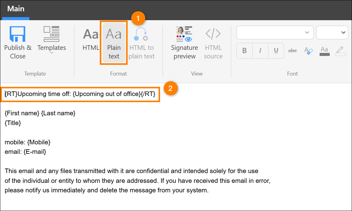 Examples of use - Custom attributes - Add upcoming out of office note ...