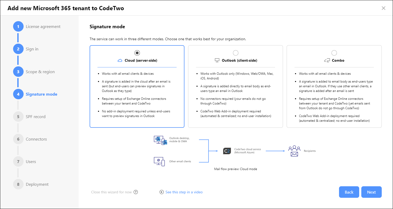 Get started - Register a tenant | CodeTwo Email Signatures 365 User's ...