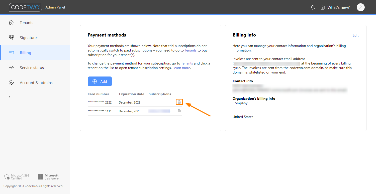 Licensing | CodeTwo Email Signatures 365 User's manual