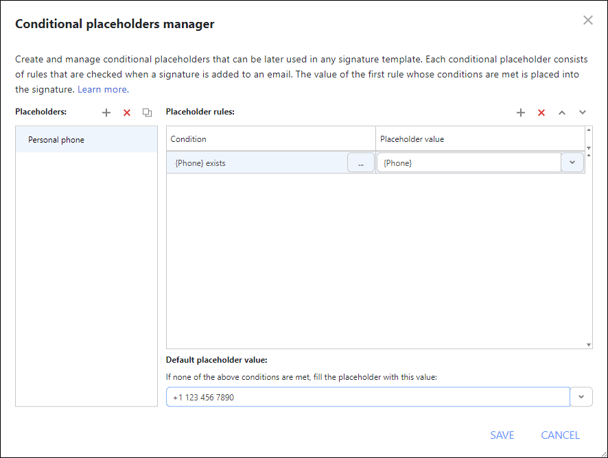 Email signatures - Design your signature - Conditional placeholders ...