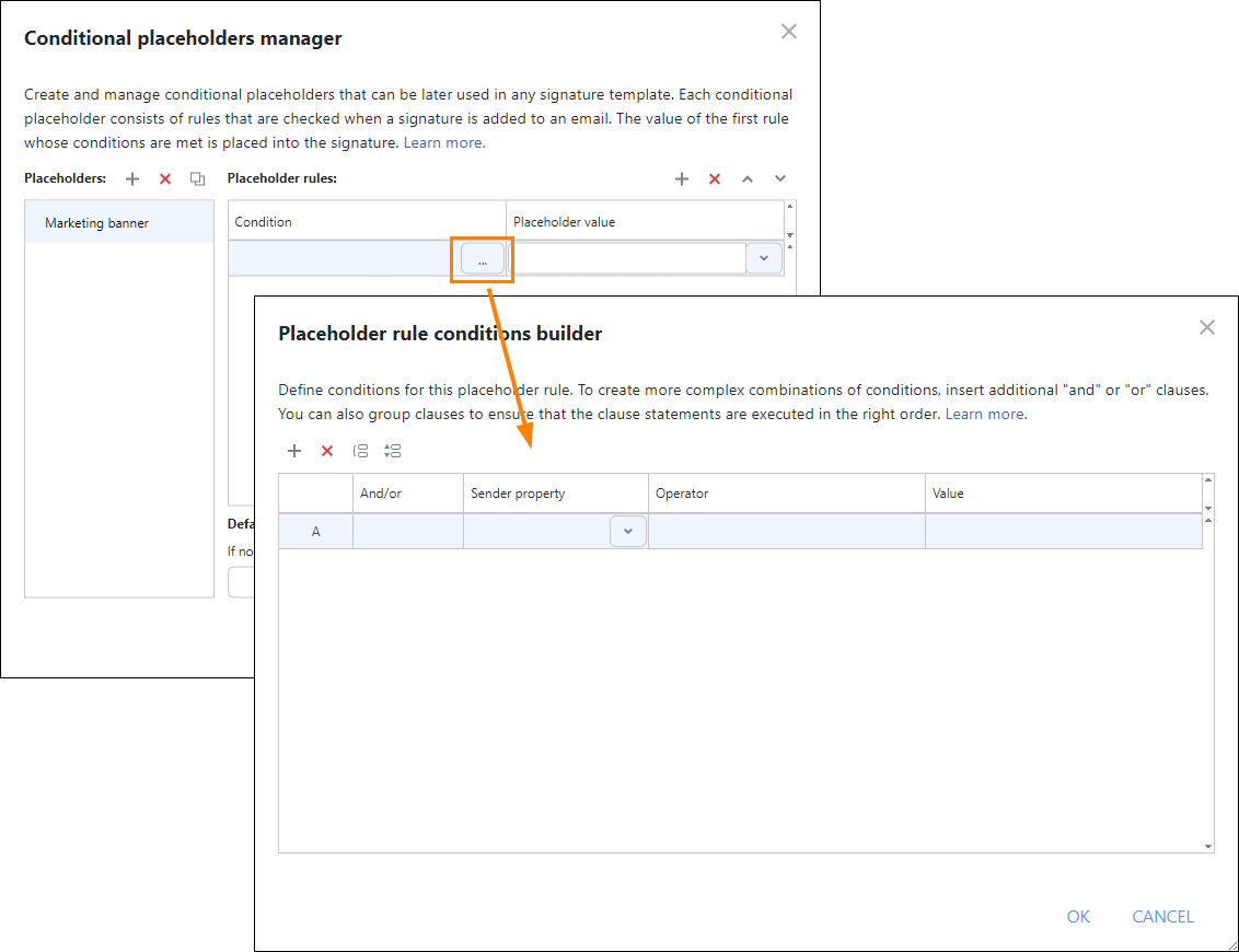 Email signatures - Design your signature - Conditional placeholders ...
