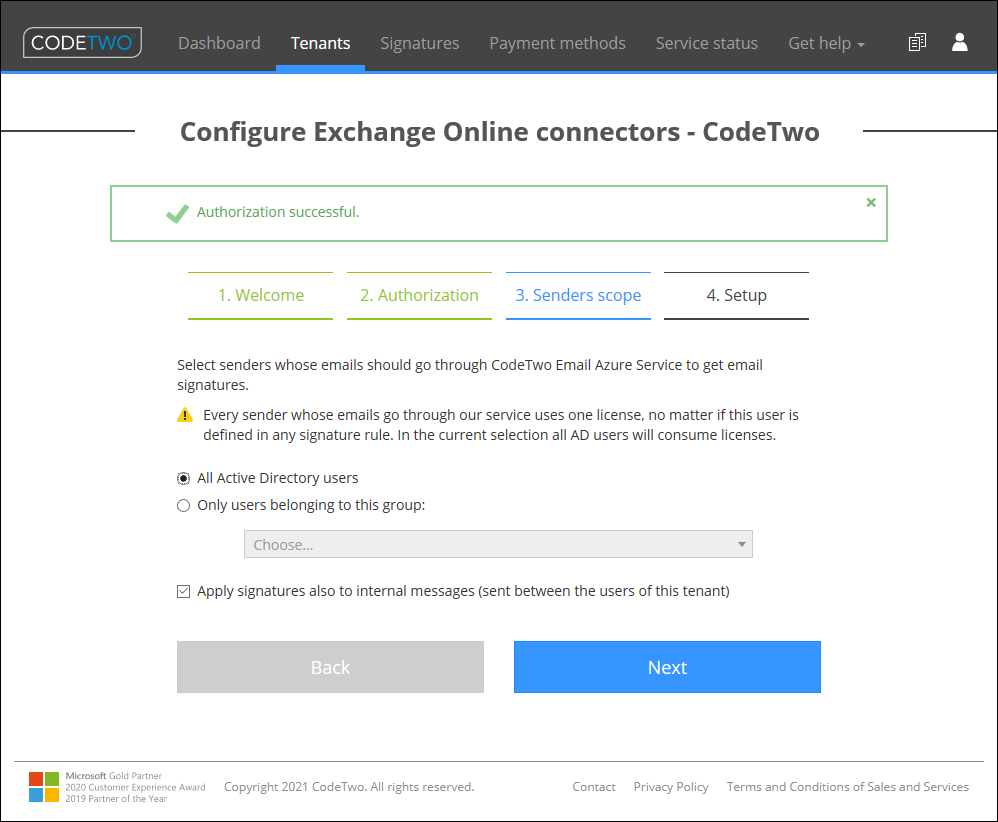 Get started - Configure Exchange Online connectors | CodeTwo Email ...