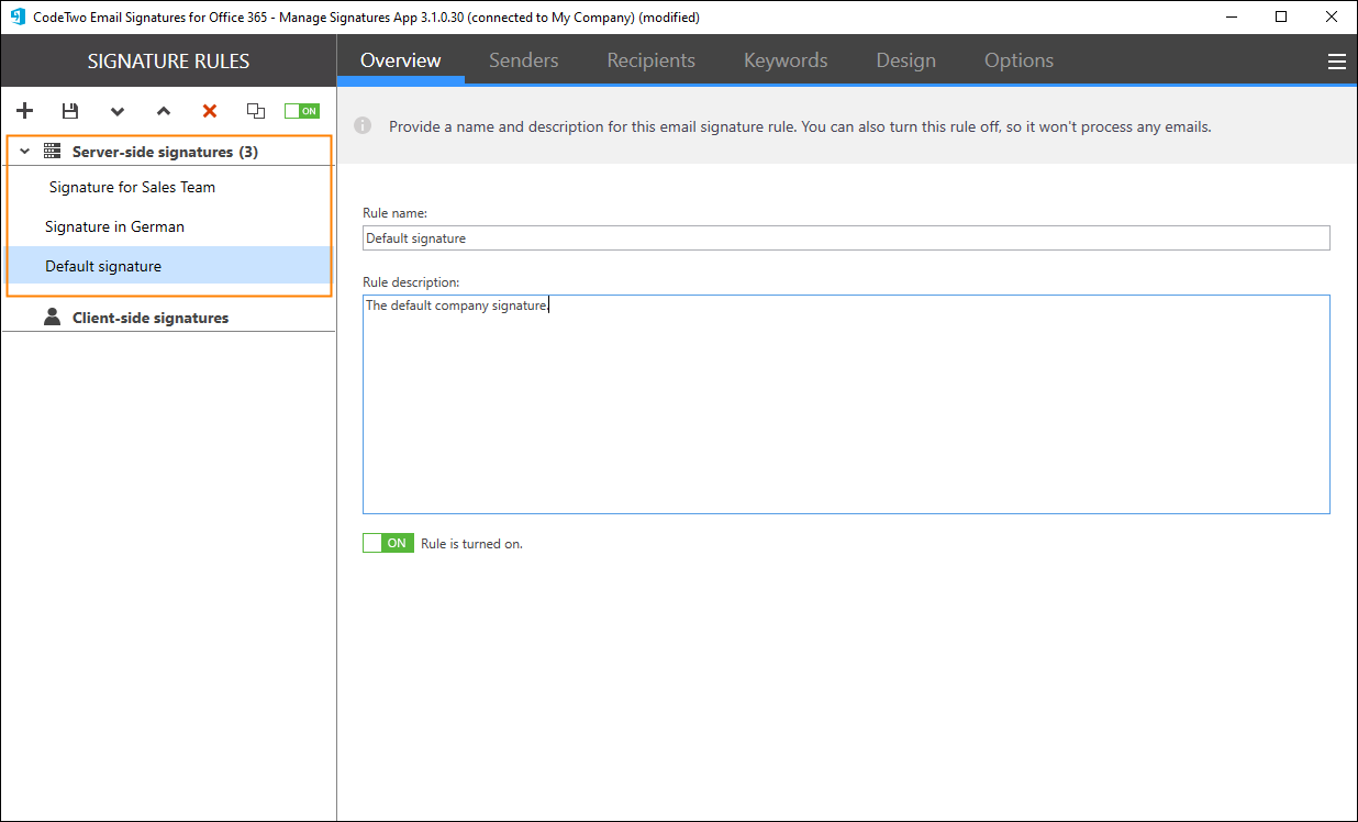 Examples of use - Use different signatures for different recipients ...