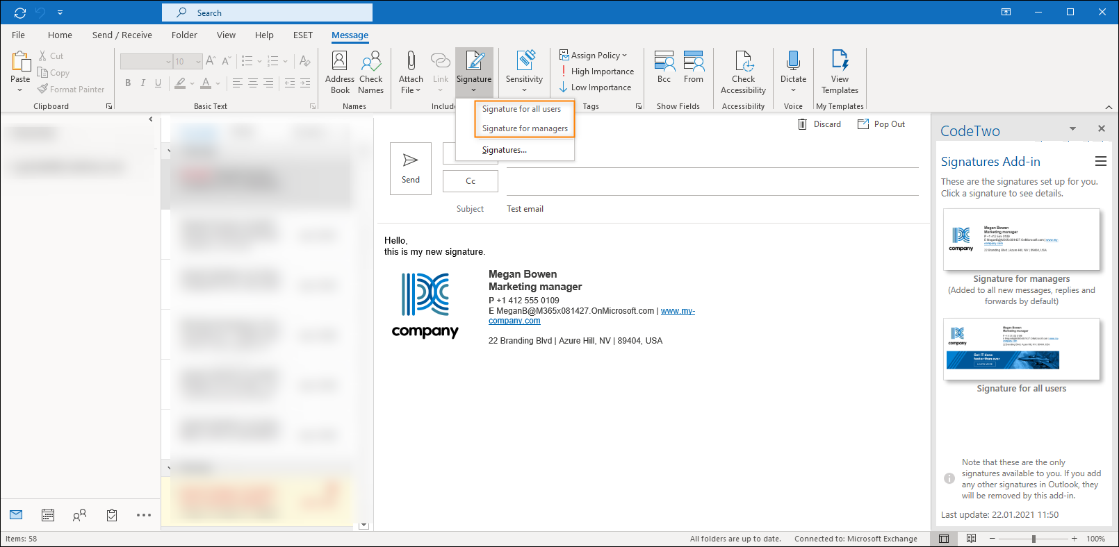 Examples of use - Use different signatures for different senders/departments | CodeTwo Email ...