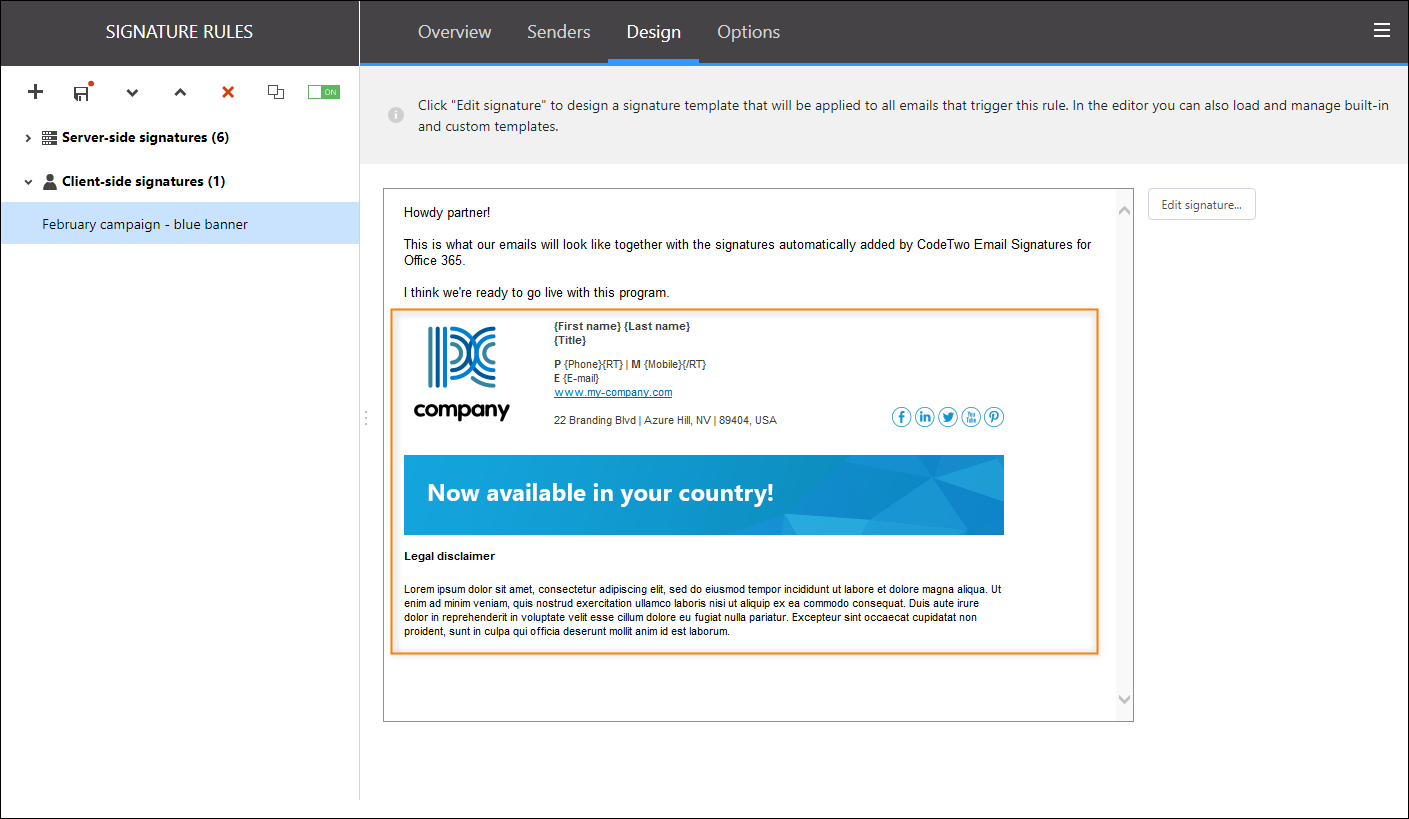 Examples of use - Use signatures with alternating banners | CodeTwo ...