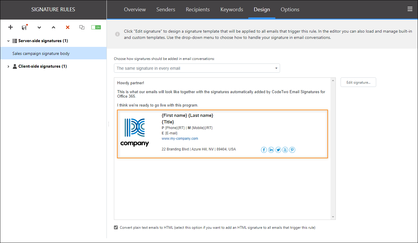 Examples of use - Use signatures with alternating banners | CodeTwo ...