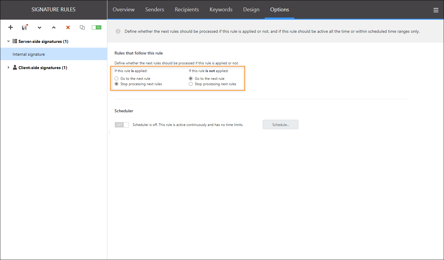 Examples of use - Add different signatures to internal and external emails | CodeTwo Email ...