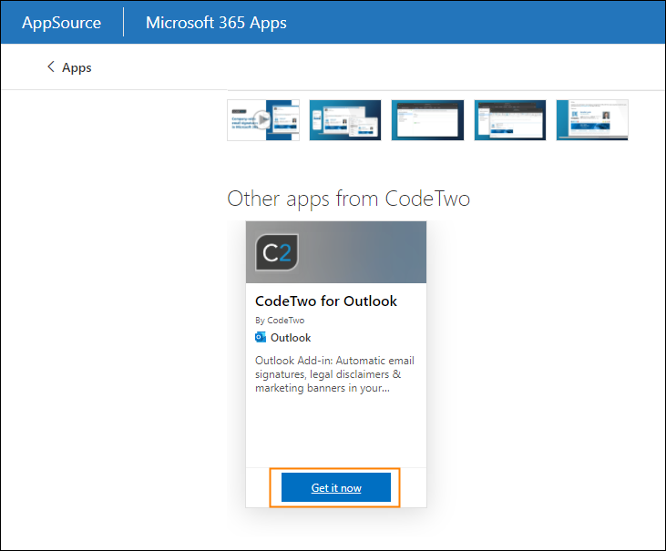 Get Started Deploy Codetwo Signatures Add In For Outlook Modern Web Add In Codetwo Email