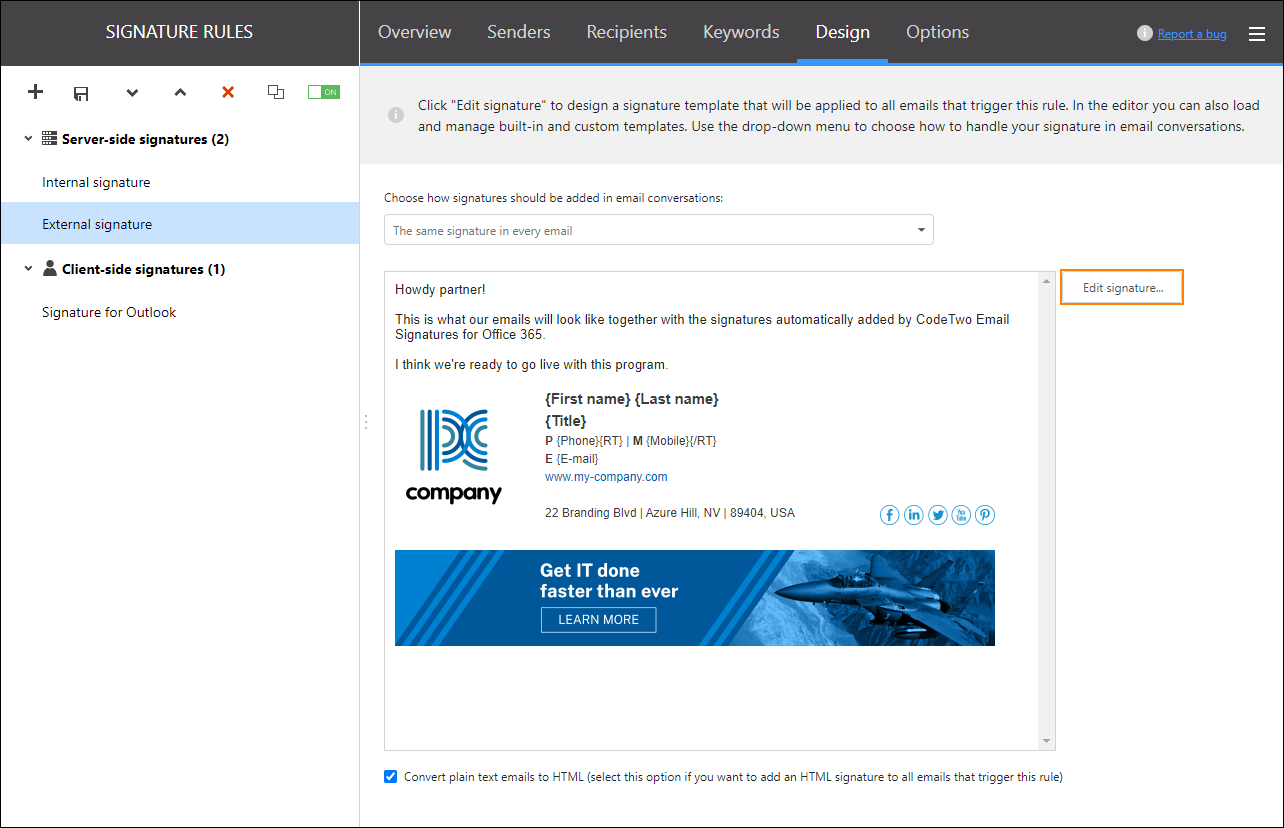 Integrate Microsoft Teams with CodeTwo Email Signatures for Office 365