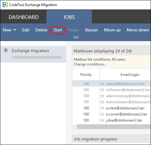 How to - Configure a migration job | CodeTwo Exchange Migration User's ...