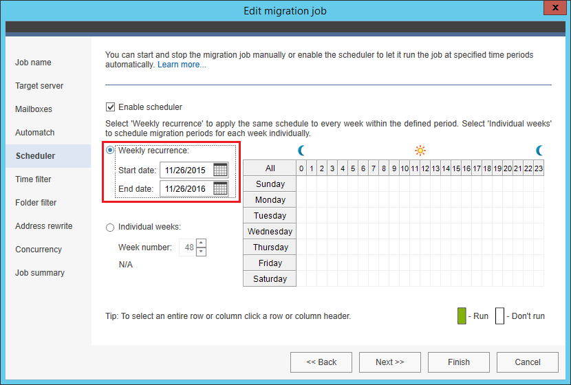 How to - Configure a Job - Configure Scheduler | CodeTwo Office 365 ...