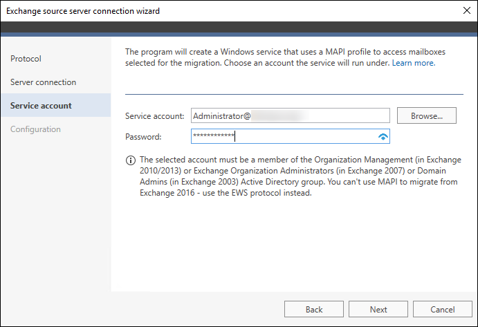 How to - Connect to a source Exchange server | CodeTwo Exchange ...