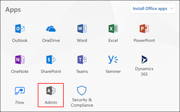 Office 365 Admin Center