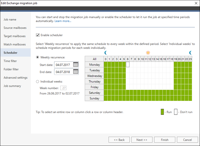 How to - Configure a migration job - Configure scheduler | CodeTwo ...