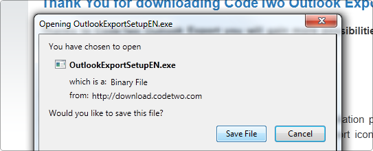 CodeTwo Outlook Export | Thanks CodeTwo Outlook Export | Thanks