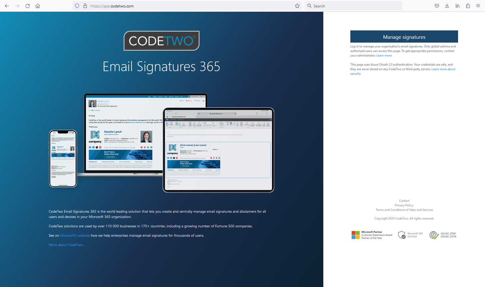 CodeTwo Email Signatures 365 - Screens & videos