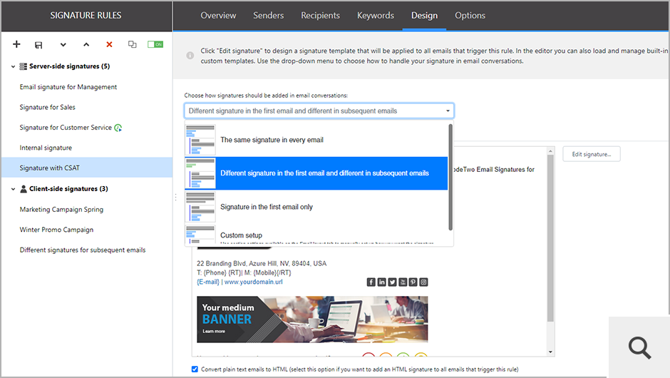 CodeTwo Email Signatures for Office 365 - Screens & videos