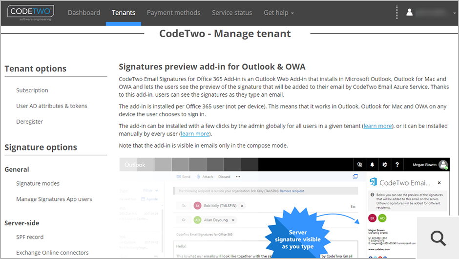 CodeTwo Email Signatures for Office 365 - Screenshots and Videos