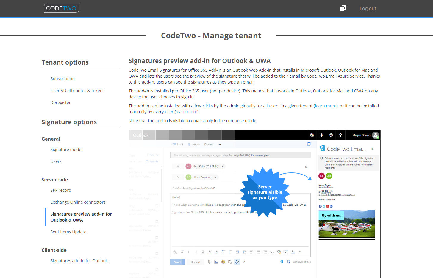 CodeTwo Email Signatures for Office 365 - Screenshots and Videos