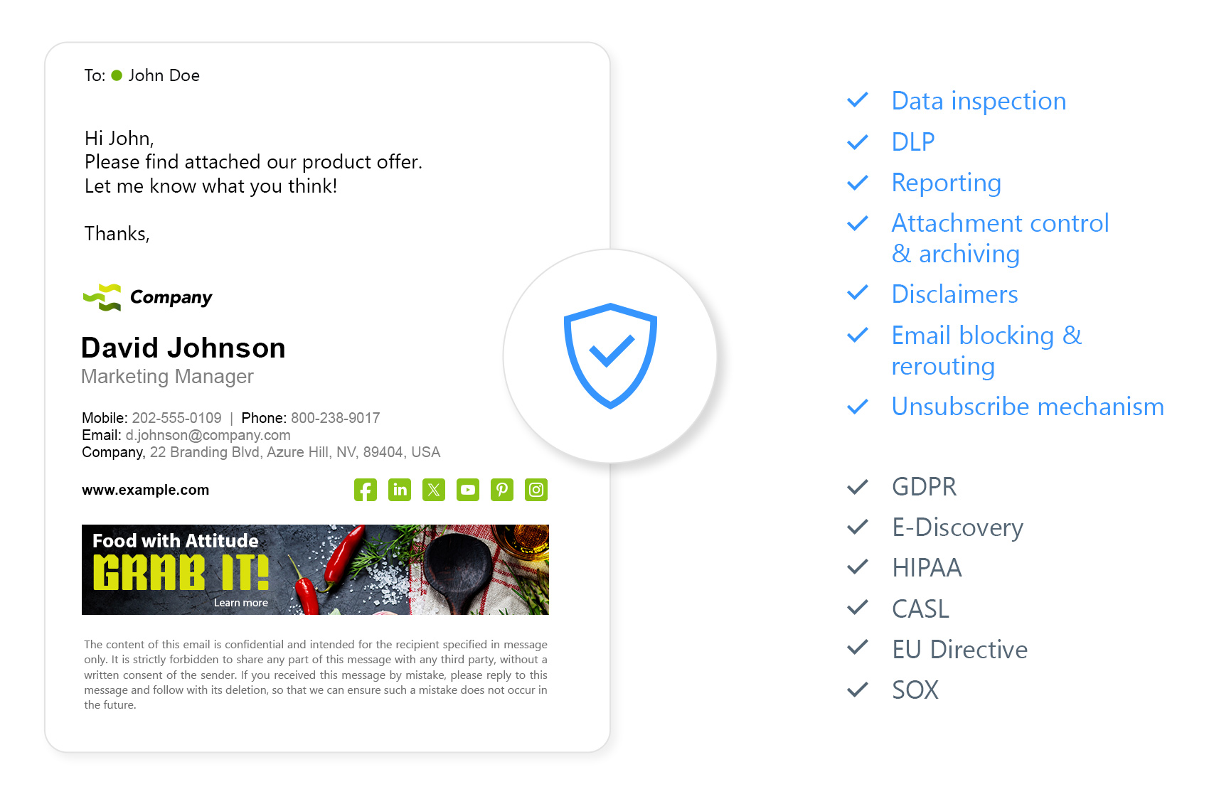 Legal email compliance - CodeTwo Email Signatures On-prem