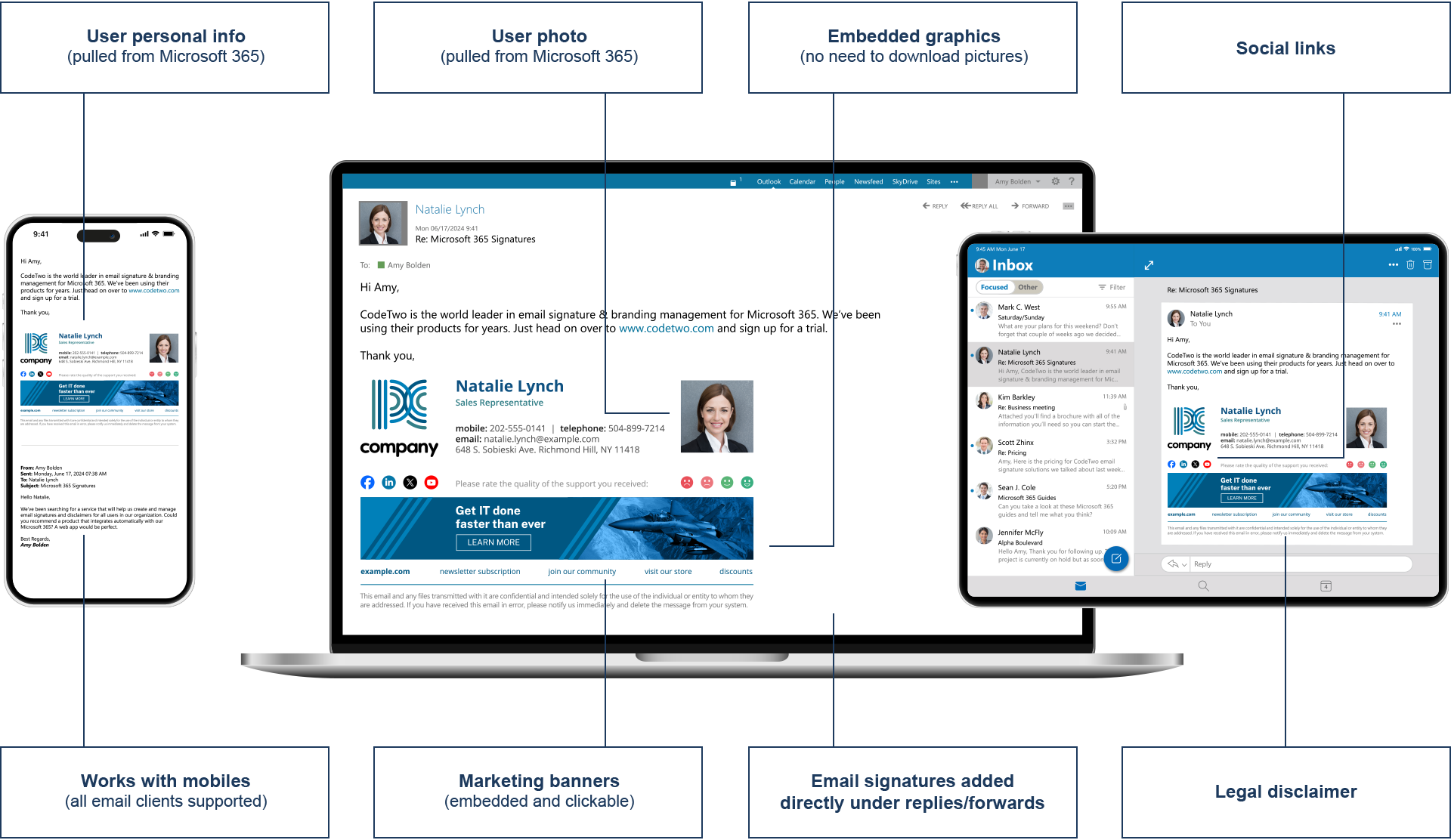 Company-wide email signature management for your business