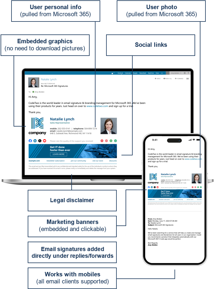 Company-wide email signature management for your business
