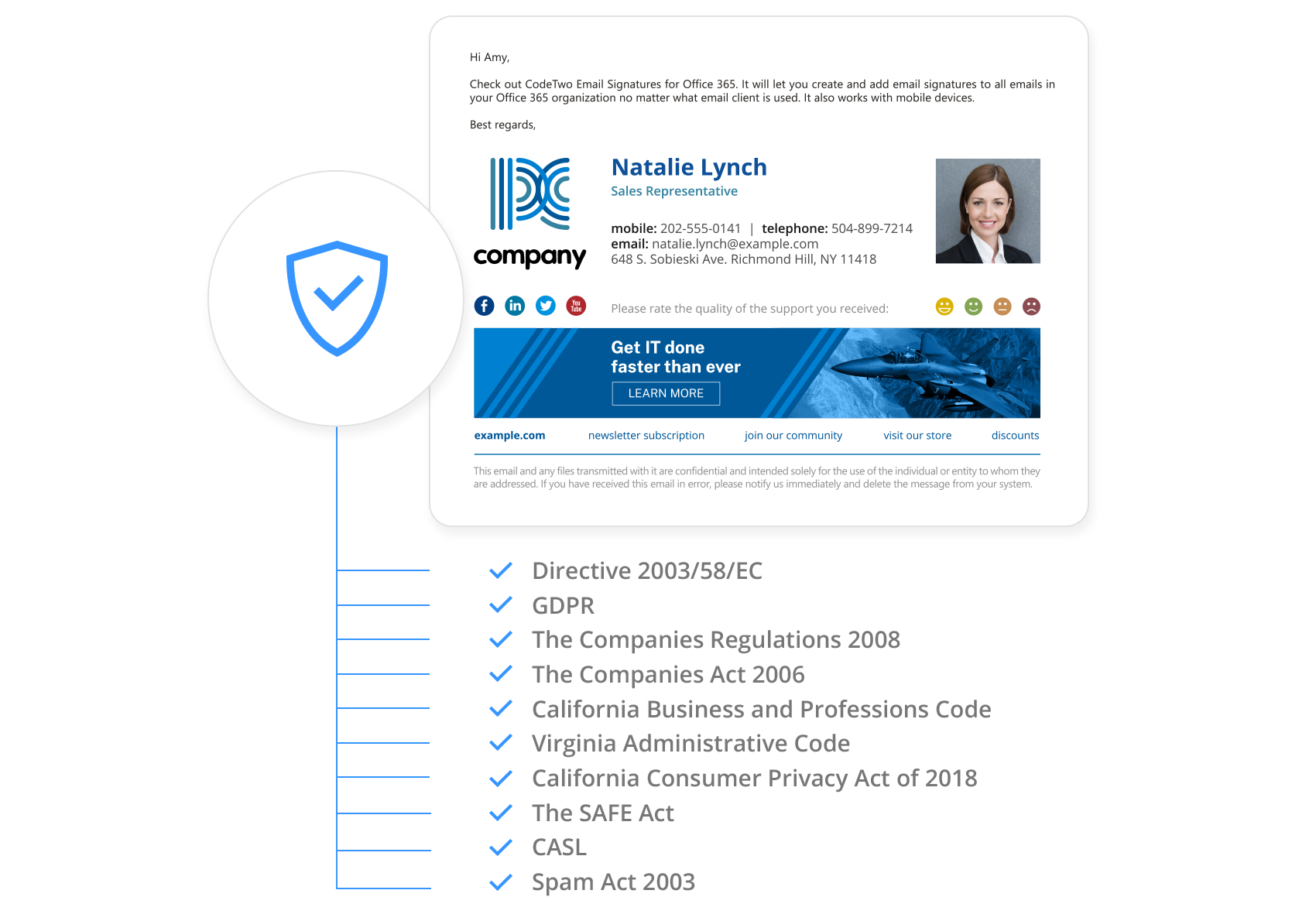 Stay compliant with legal regulations