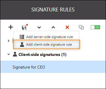 Examples of use - Use different signatures for different senders ...