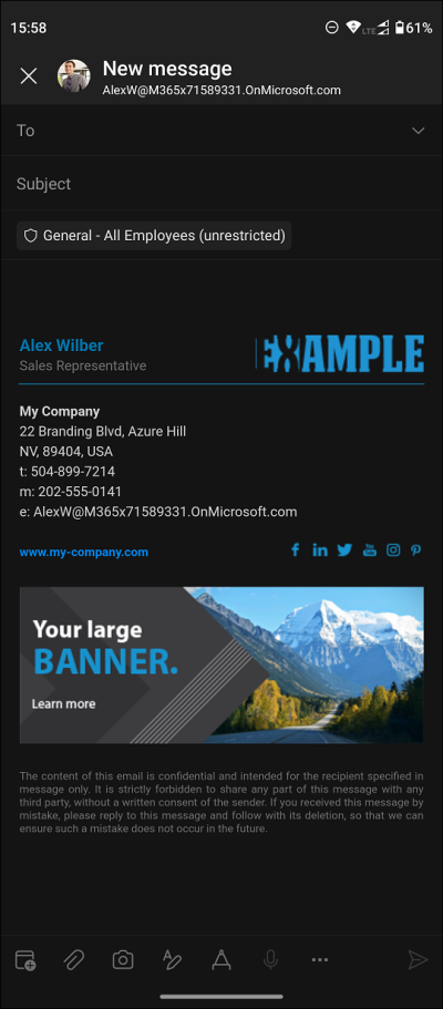 Email signatures - Use Outlook add-in - Add Outlook (client-side ...