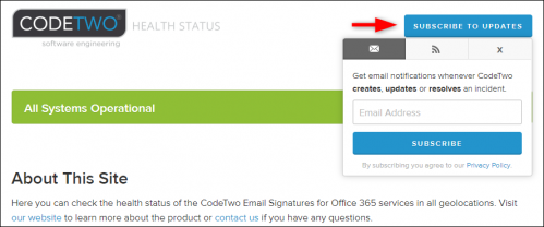 Monitoring and diagnostics | CodeTwo Email Signatures for Office 365 ...