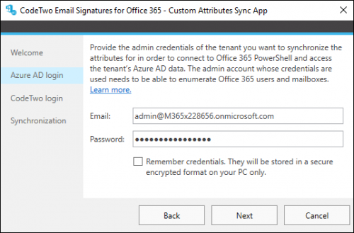 Tenant management - User AD attributes & Tokens | CodeTwo Email ...